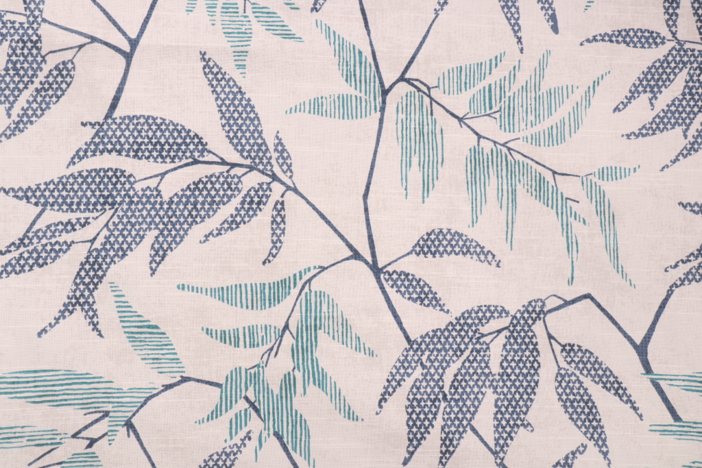 Robert Allen Enclave Printed Cotton Drapery Fabric in Everglade