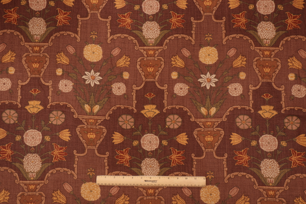 Lee Jofa Kashan Bouquet Printed Drapery Fabric in Vicuma