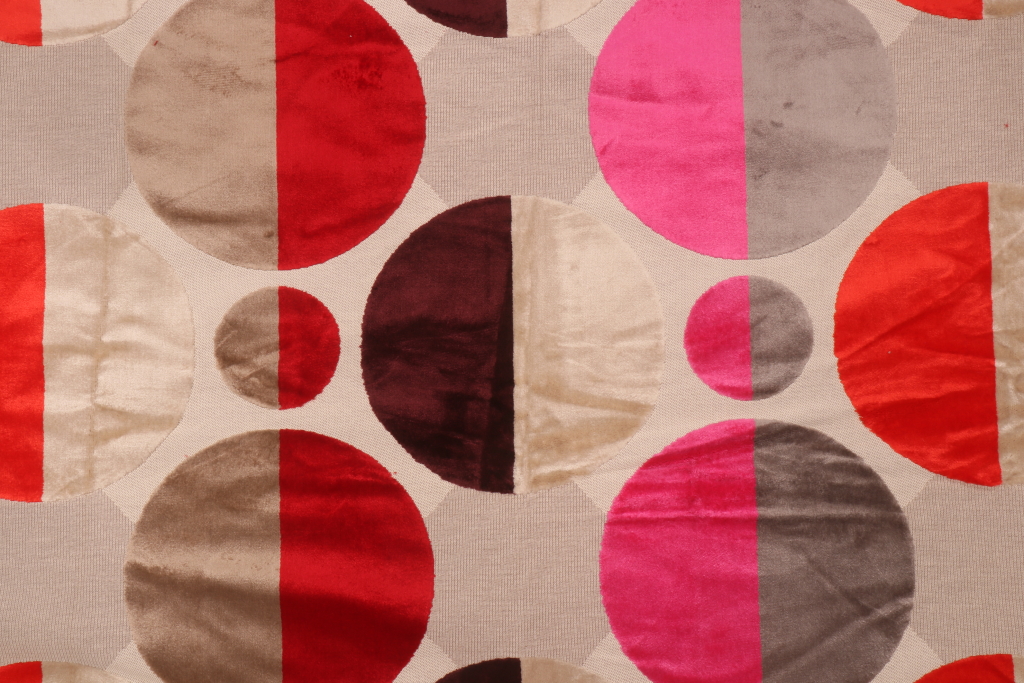 1.13 Yards Lelievre Paris Luna Velvet Upholstery Fabric in Coquelicot