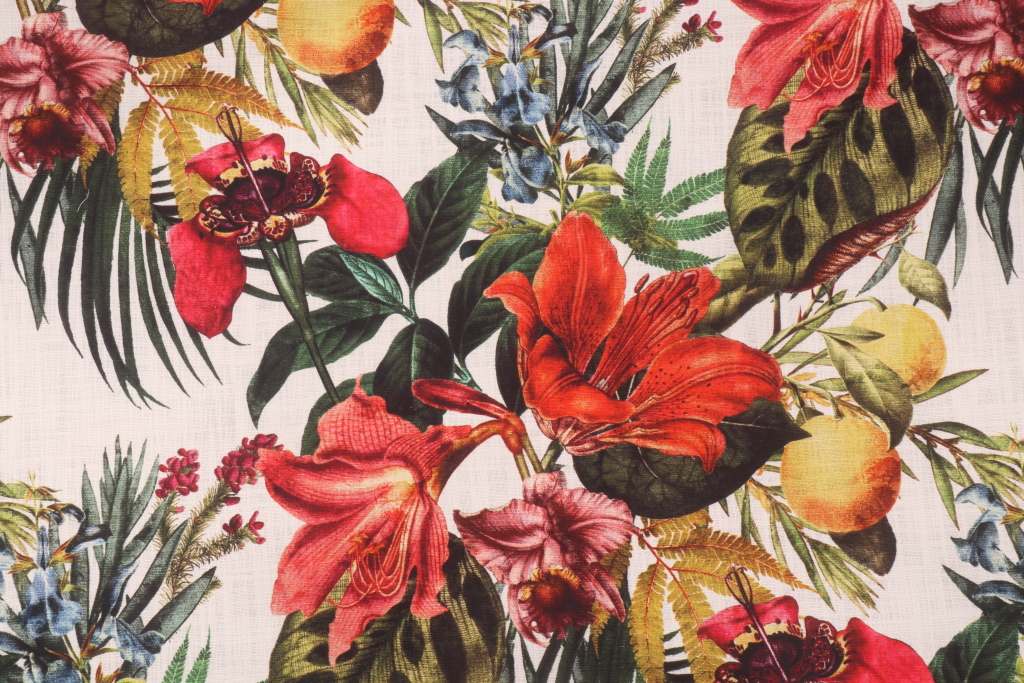 Hamilton Bermuda Printed Drapery Fabric in Multi