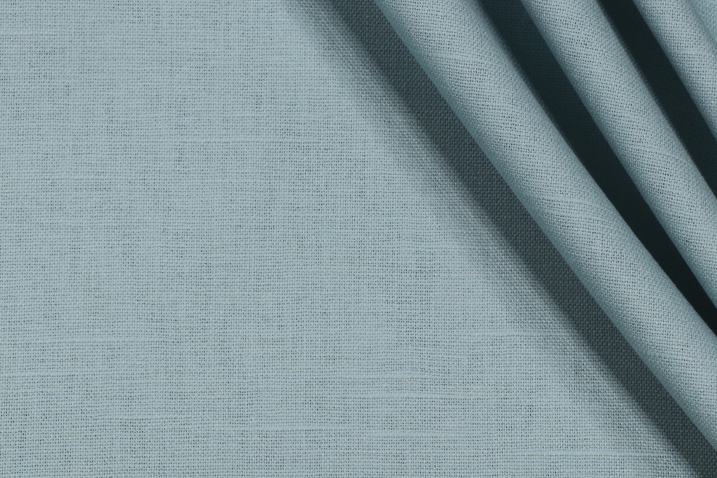 Kaufmann Performance Linen Woven Decorator Fabric in Robin's Egg