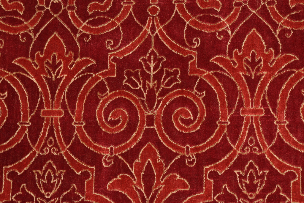 Scalamandre 26671-4 Grois Point Velvet Upholstery Fabric in Cayenne