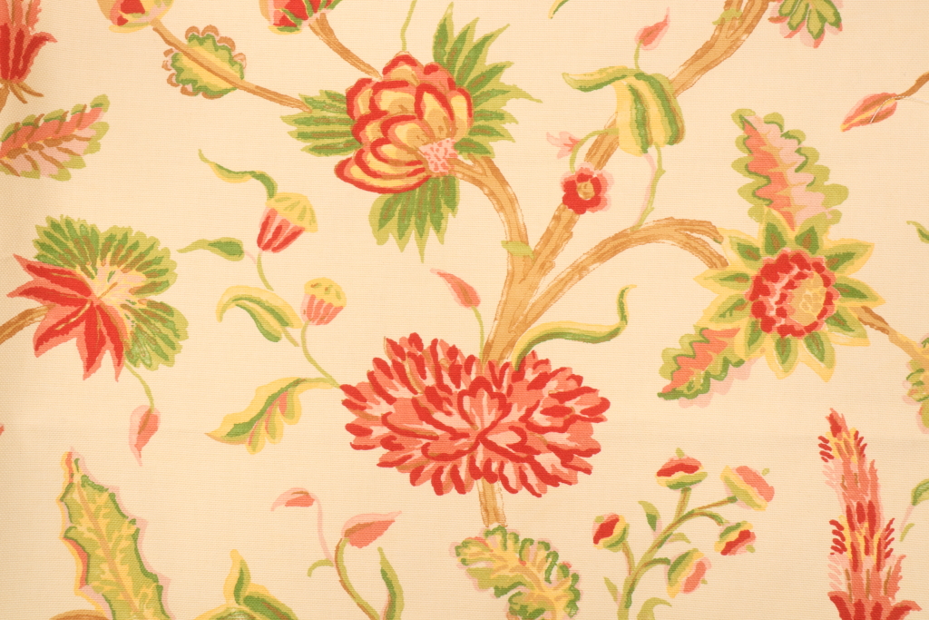 Thibaut Georgetown F96136 Printed Cotton Drapery Fabric in Gold