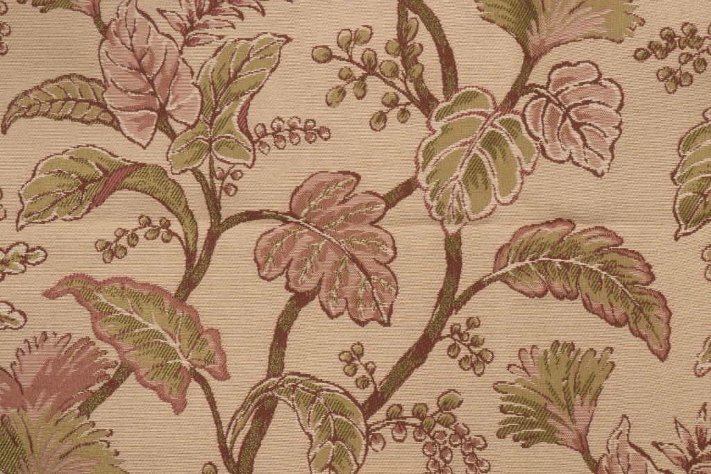 .5 Yards Phifer Geobella Foliage Woven Olefin Outdoor Fabric in Rose