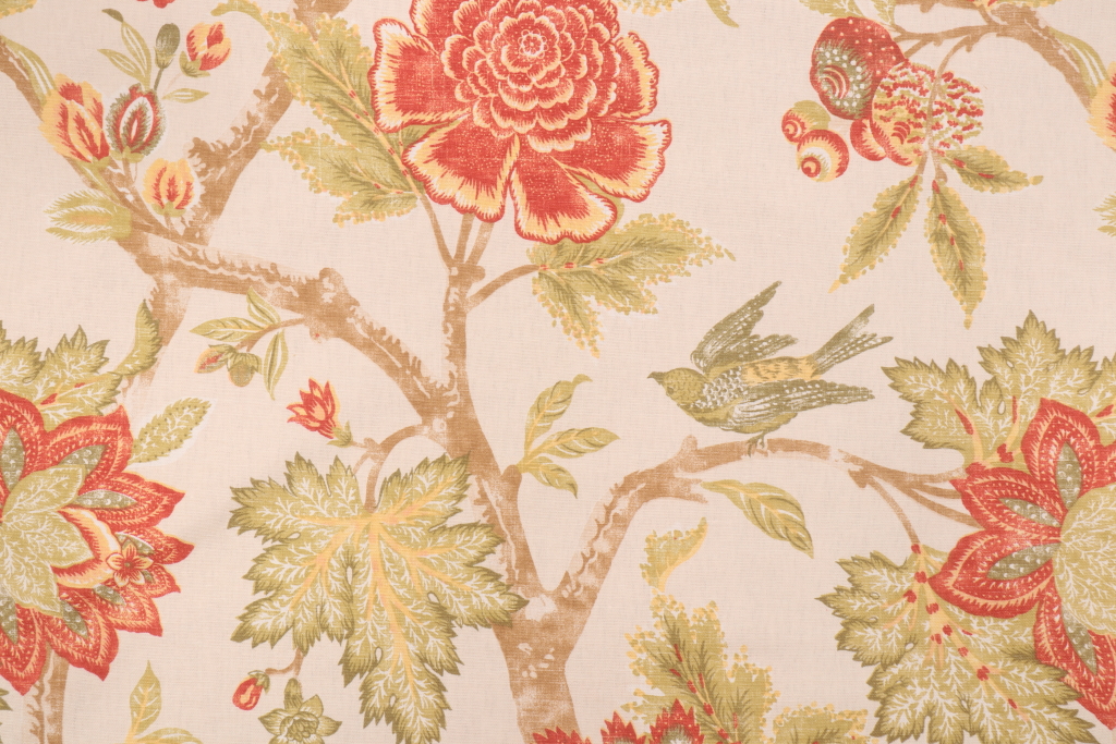 3.63 Yards Thibaut Pondicherry F97948 Printed Cotton Drapery Fabric in ...