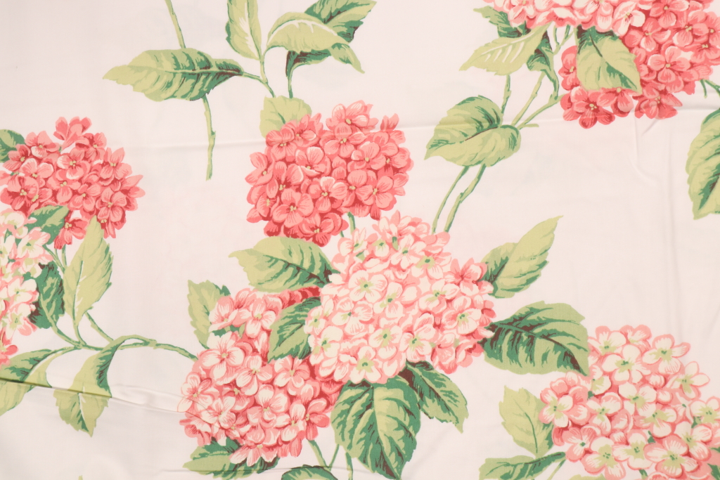 1.63 Yards Thibaut Hydrangea F93907 Printed Cotton Drapery Fabric in ...