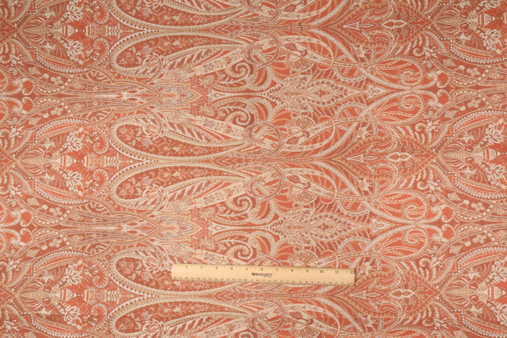 2.7 Yards Tapestry Upholstery Fabric in Terracotta