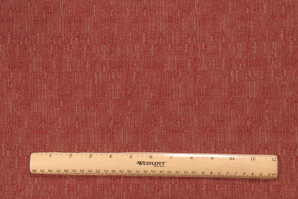 3.25 Yards Fabricut Textured Solid Woven Upholstery Fabric in Cranberry