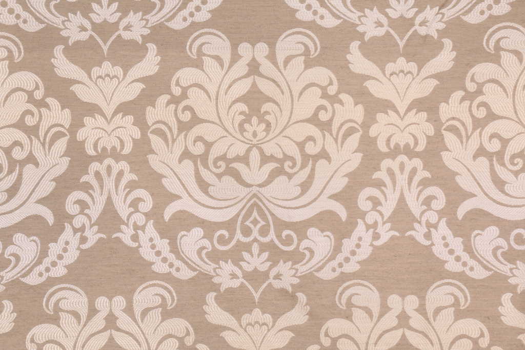2.1 Yards Damask Upholstery Fabric in Natural