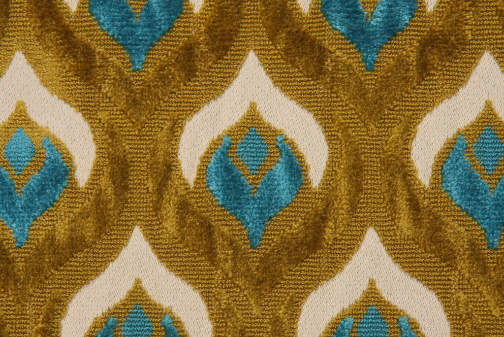 1.13 Yards Hamilton Grenoble Grois Point Upholstery Fabric in Blue/Green