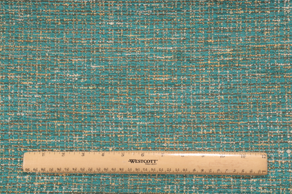 1 Yard Covington Jacqueline Backed Upholstery Fabric in Peacock