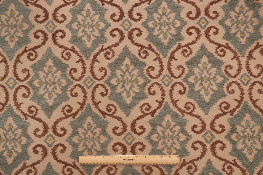 Richloom Rosalie Woven Chenille Upholstery Fabric in Spa