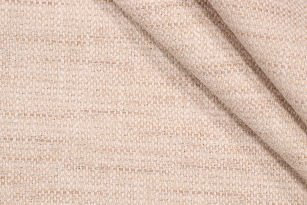 7 Yards Textured Solid Woven Upholstery Fabric in Natural
