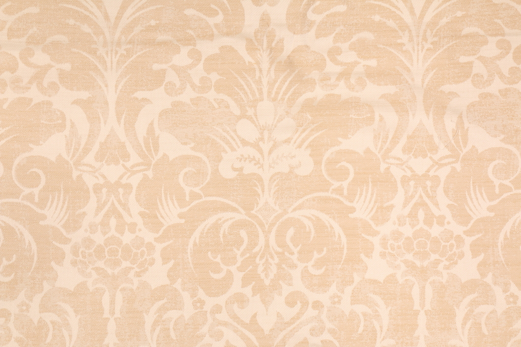 5.6 Yards Damask Upholstery Fabric in Gold