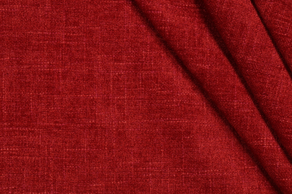 18.7 Yards Chenille Upholstery Fabric in Crimson
