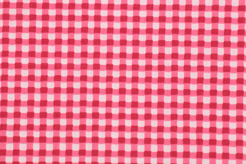 PK Lifestyles Gingham Printed Cotton Drapery Fabric in Red