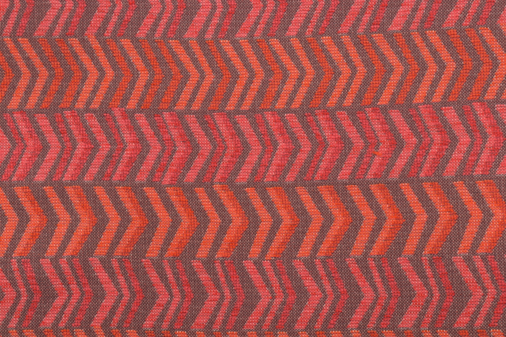 11 Yards Chevron Stripe Woven Upholstery Fabric in Sunset
