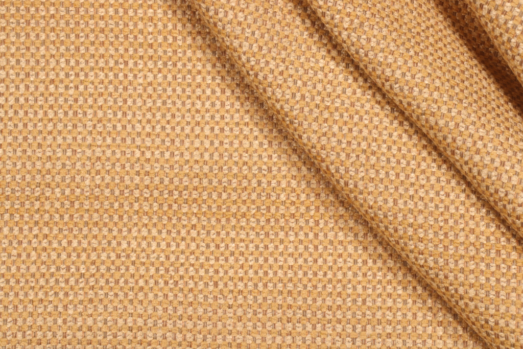 7.5 Yards Basket Weave Woven Chenille Upholstery Fabric in Sunshine