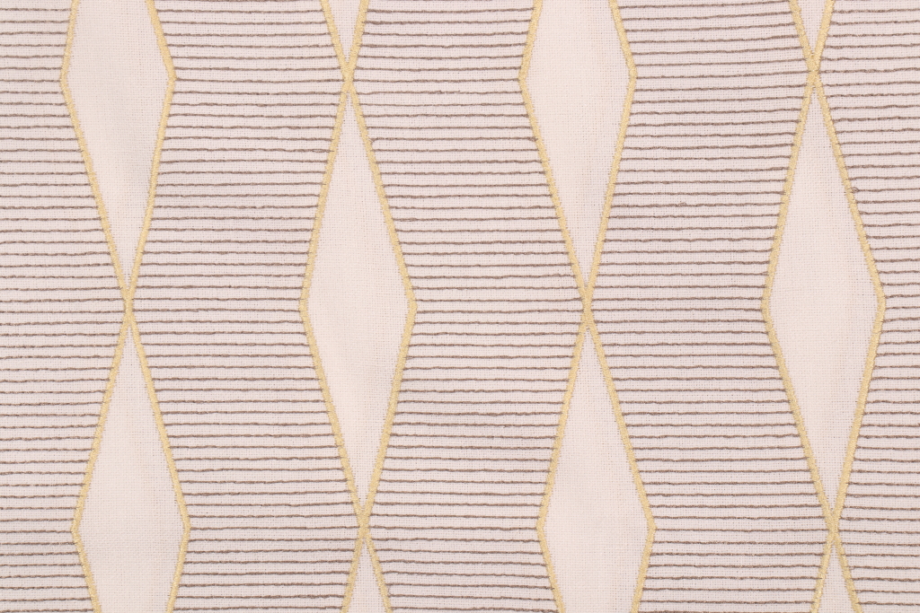 3 Yards Diamond Embroidered Drapery Fabric in Citrine