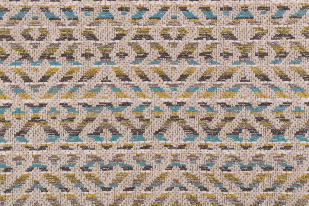 6 Yards Aztec Stripe Woven Upholstery Fabric in Lagoon