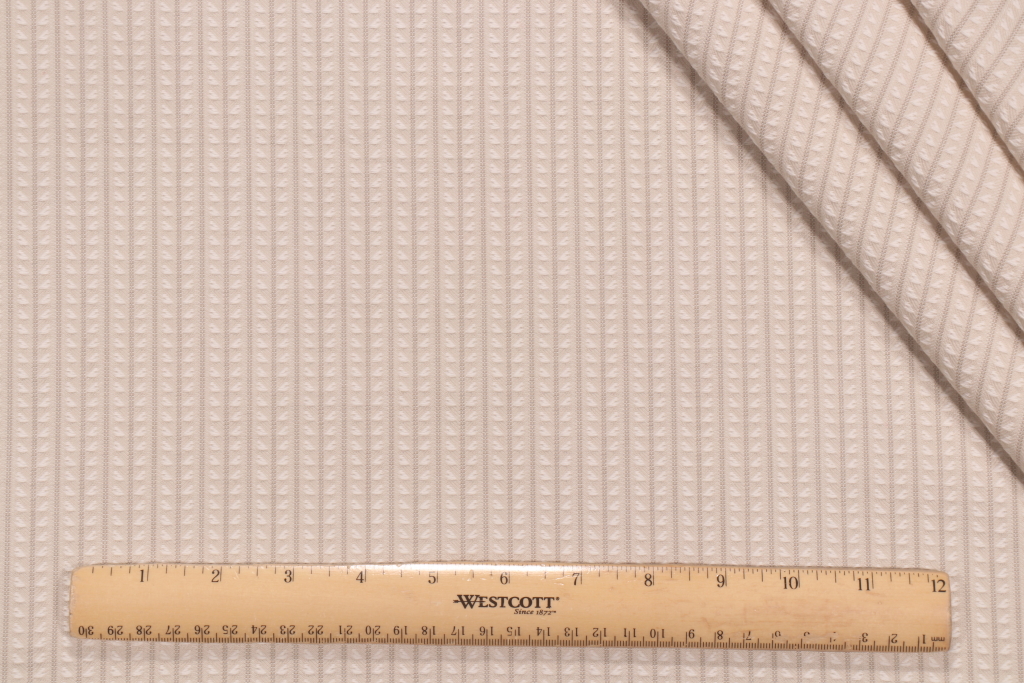 PK Lifestyles Linear Leaves Woven Decorator Fabric in Linen