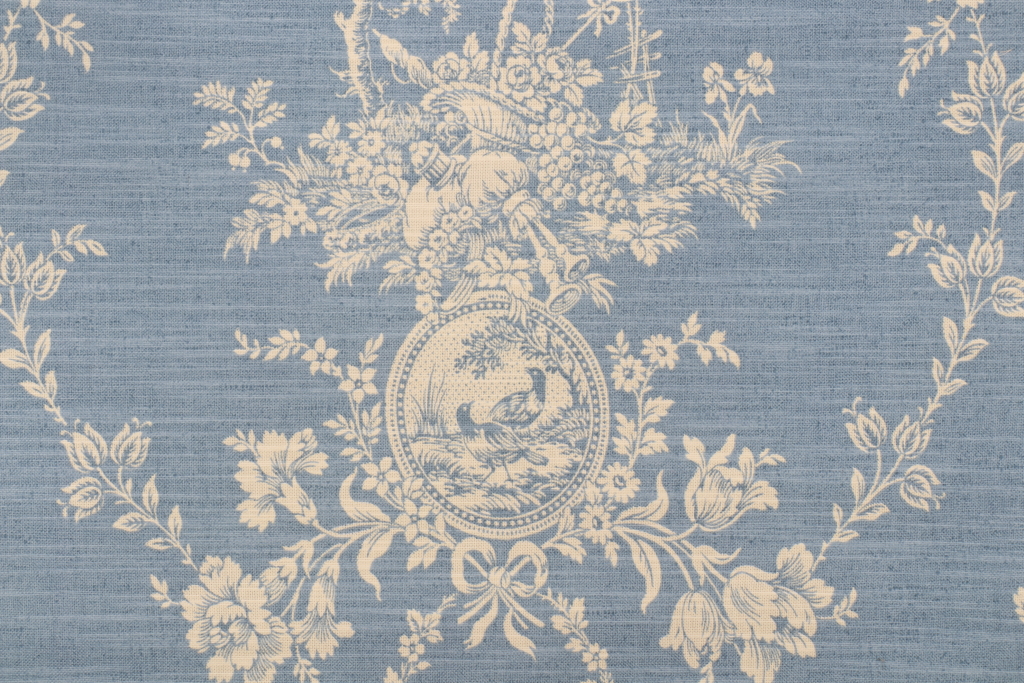8.75 Yards Waverly Country House Toile Printed Cotton Drapery Fabric in ...