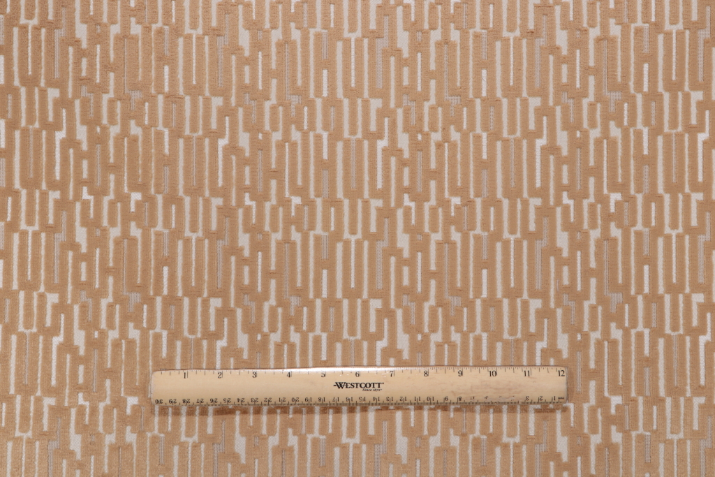 Crypton Lublin High Performance Velvet Upholstery Fabric in Caramel