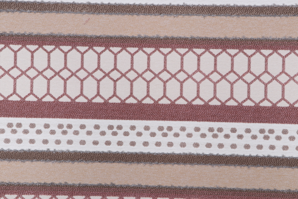 4.88 Yards Global Stripe Woven Upholstery Fabric in Redstone