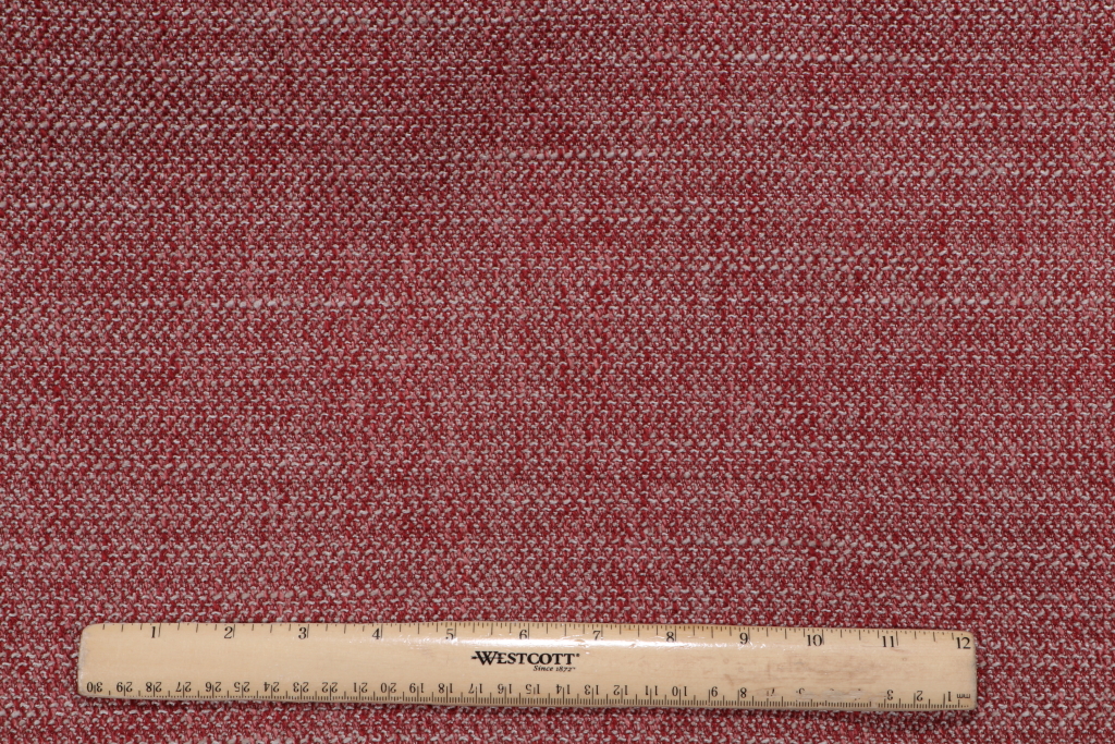 3.88 Yards Textured Woven Upholstery Fabric in Raspberry