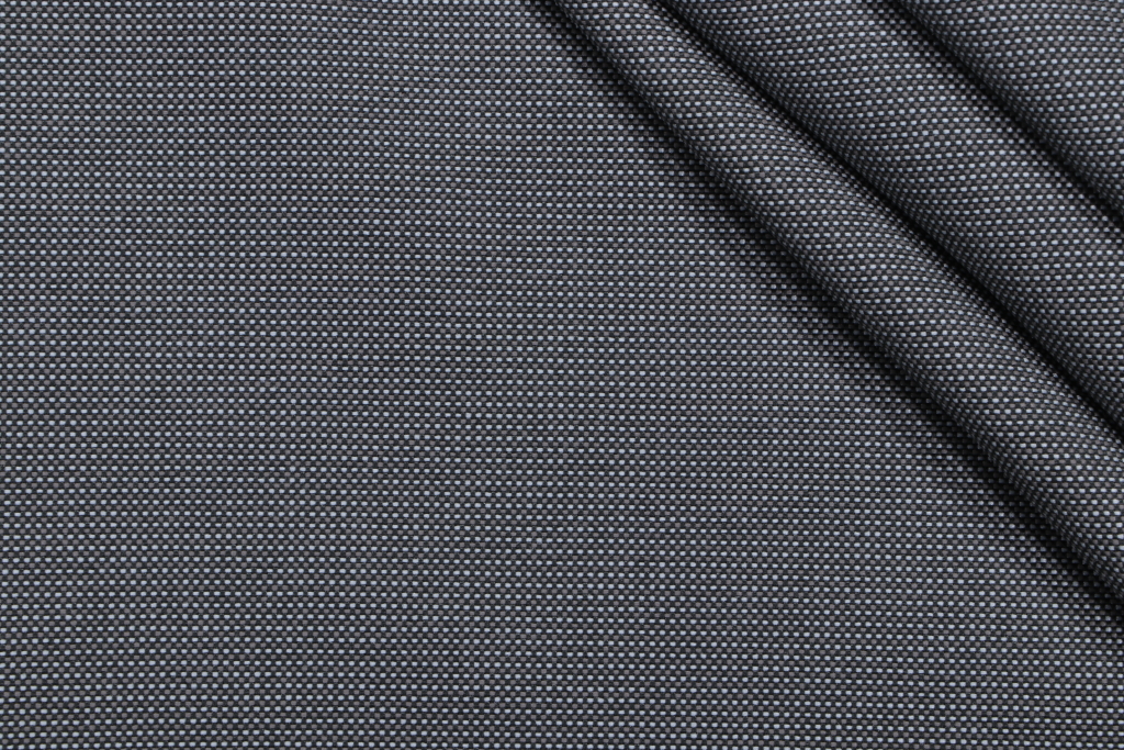 Tweed Woven Polyester Outdoor Fabric in Graphite