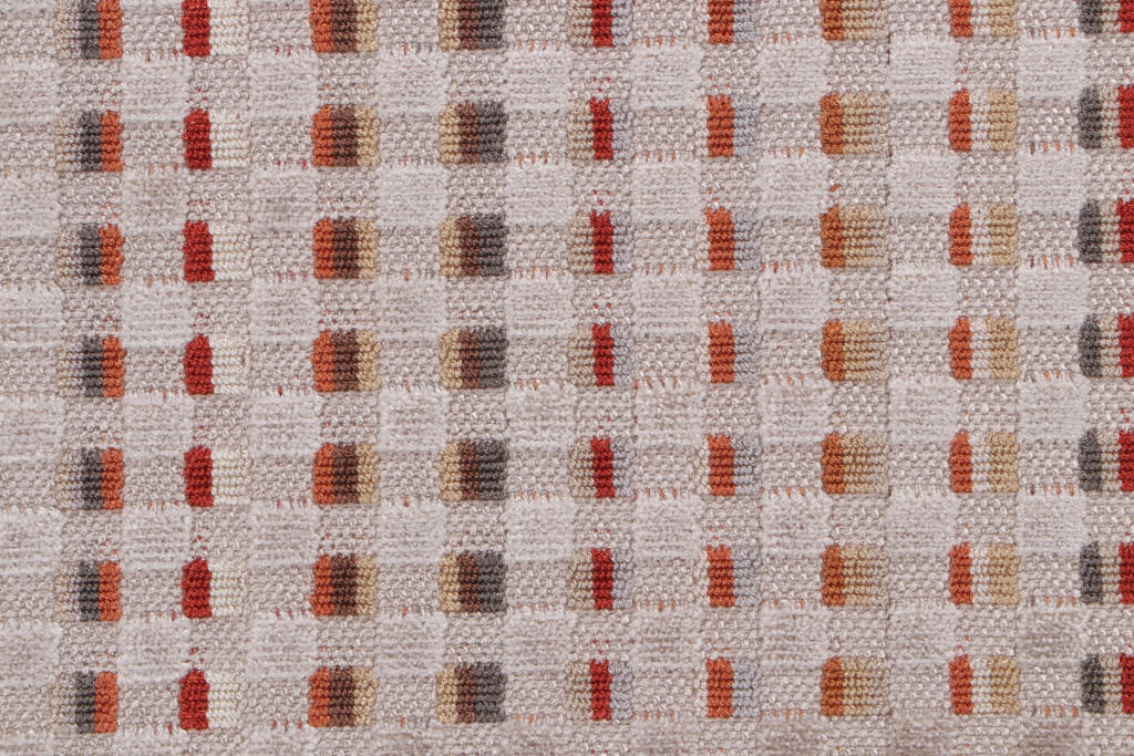 2.5 Yards Vision Fabrics Grois Point Velvet Upholstery Fabric in Sunset