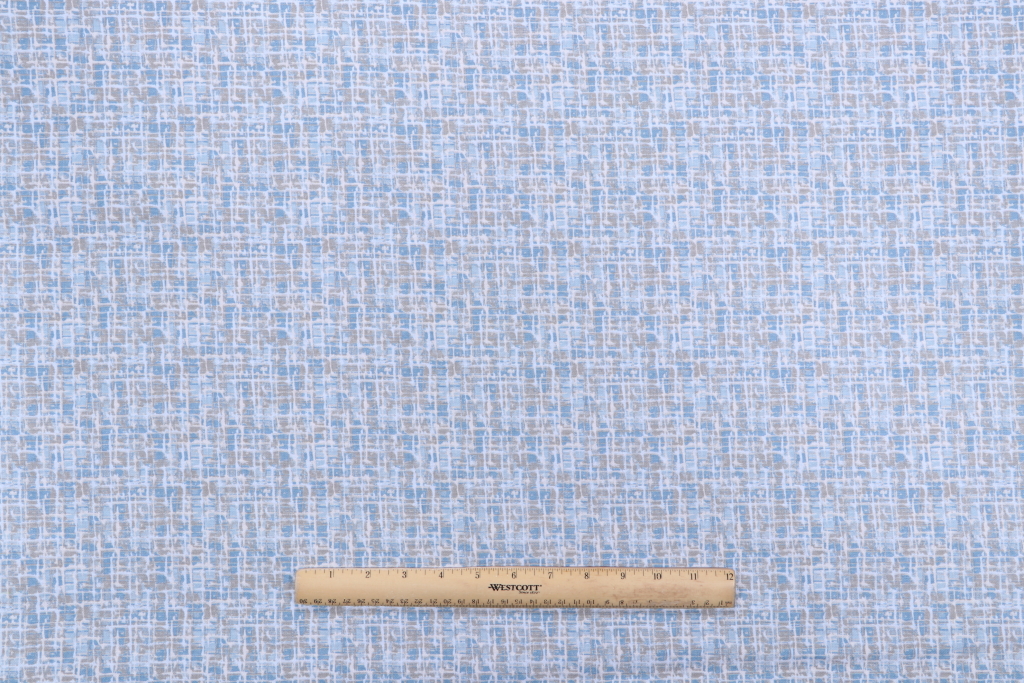 9.75 Yards Mill Creek Ilixo Printed Cotton Drapery Fabric in Seastone