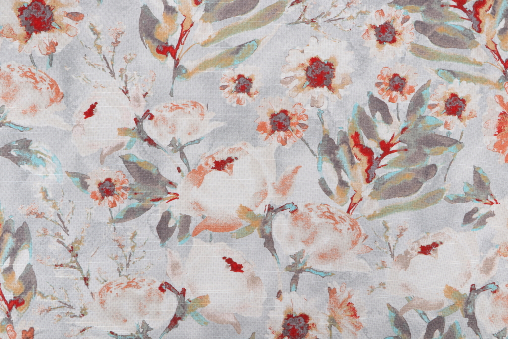 9.5 Yards Kelly Ripa Home Flower Mania Printed Cotton Drapery Fabric in ...