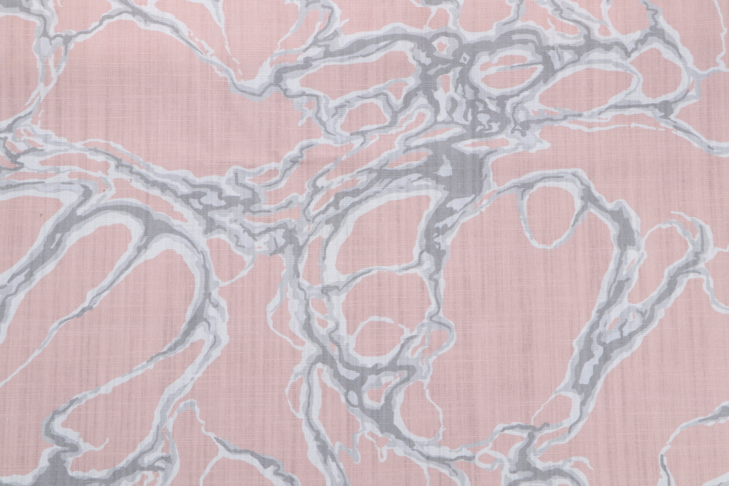 4.38 Yards Lacefield Marble Printed Drapery Fabric in Rose