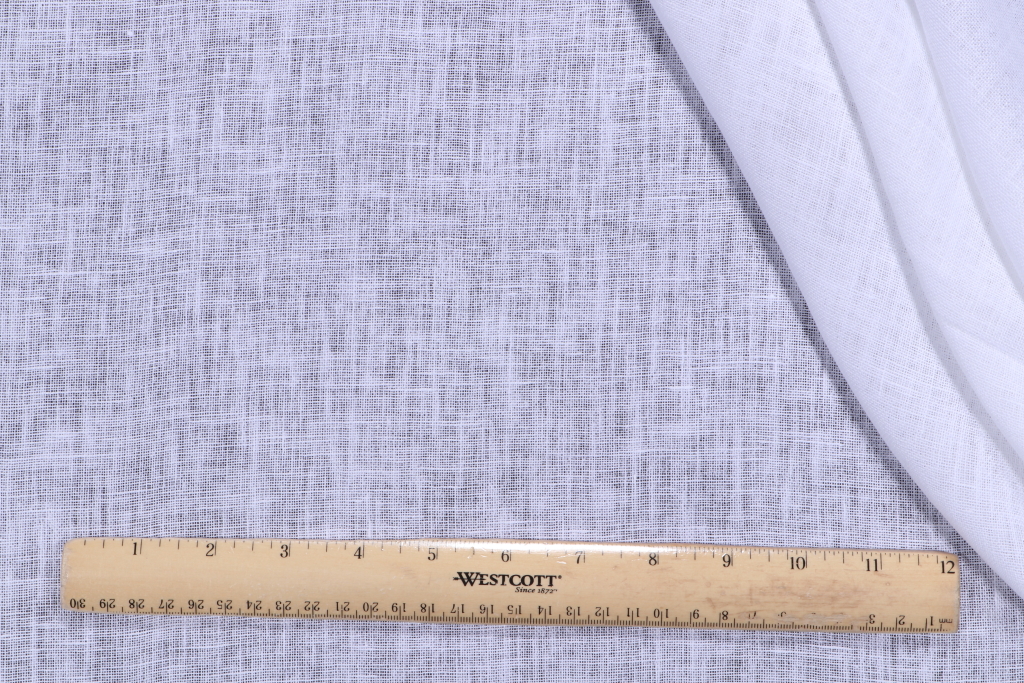 Sample of Lino Textiles Augusta-Scrim Sheer Linen Drapery Fabric in White