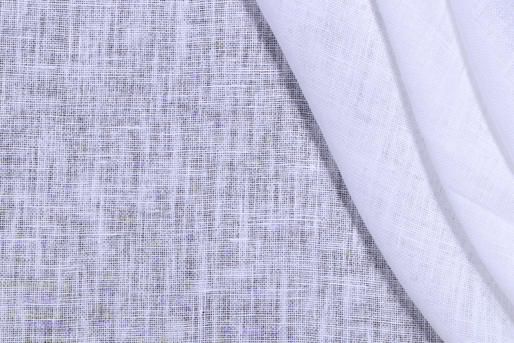 Lino Textiles Augusta-Scrim Sheer Linen Drapery Fabric in White