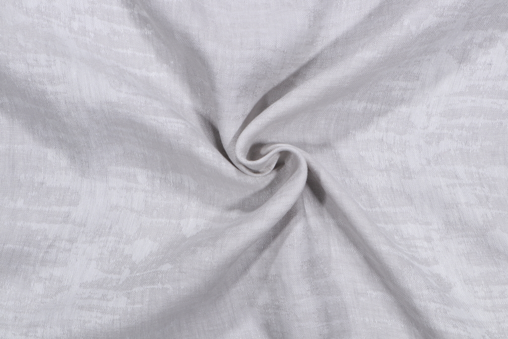 Sample of Lino Textiles Toledo Arianna Woven Linen Drapery Fabric in Silver