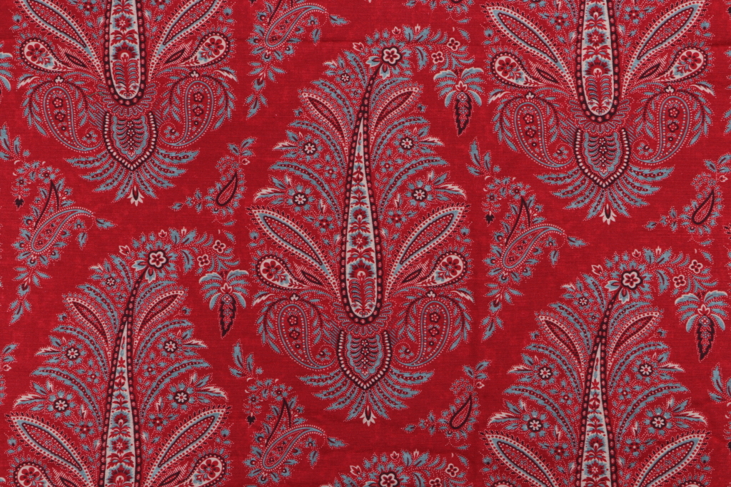 2.38 Yards Scalamandre Wynyard Printed Linen Blend Drapery Fabric in Red