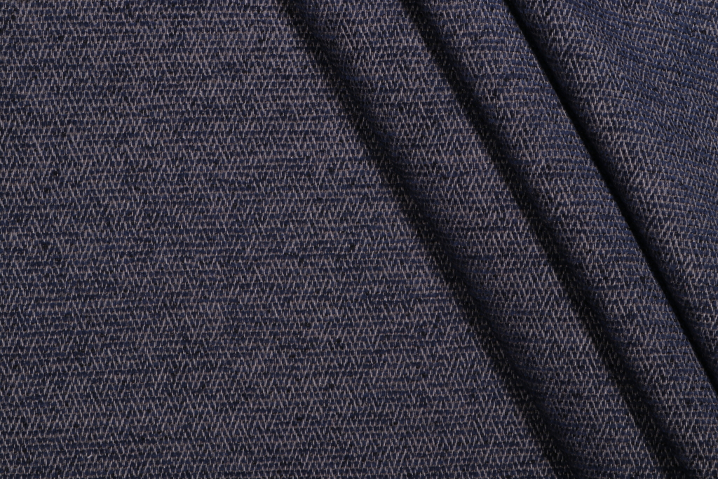 Richloom Huck Fortress Finish Woven Chenille Upholstery Fabric in Navy