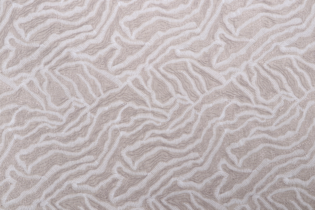 Valiant Fabrics Paradox Embroidered Drapery Fabric in Cashmere