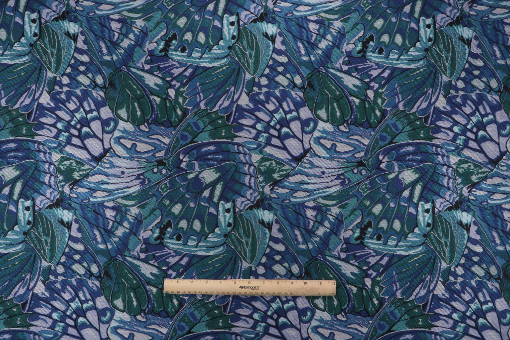 Sample of Kaufmann Farfalla Tapestry Upholstery Fabric in Calypso