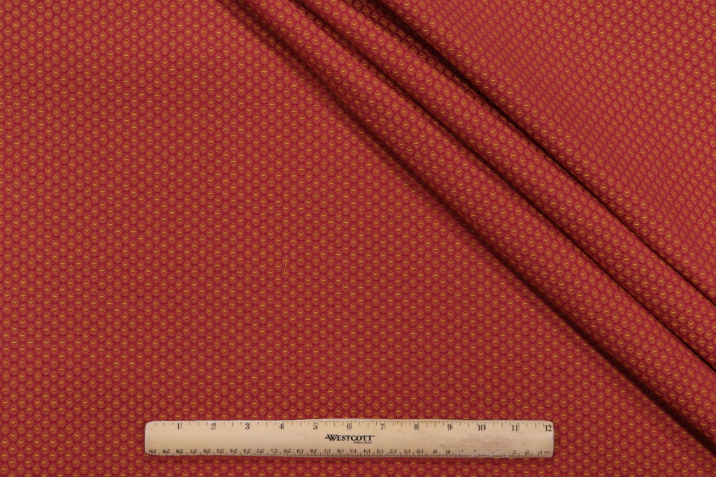 9.88 Yards Scalamandre Rombos Beatriz Woven Decorator Fabric in Red