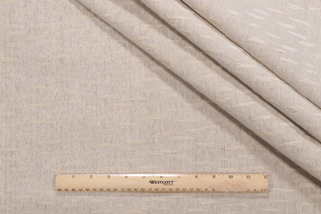 2.75 Yards Scalamandre Khan Grois Point Velvet Upholstery Fabric in Beige
