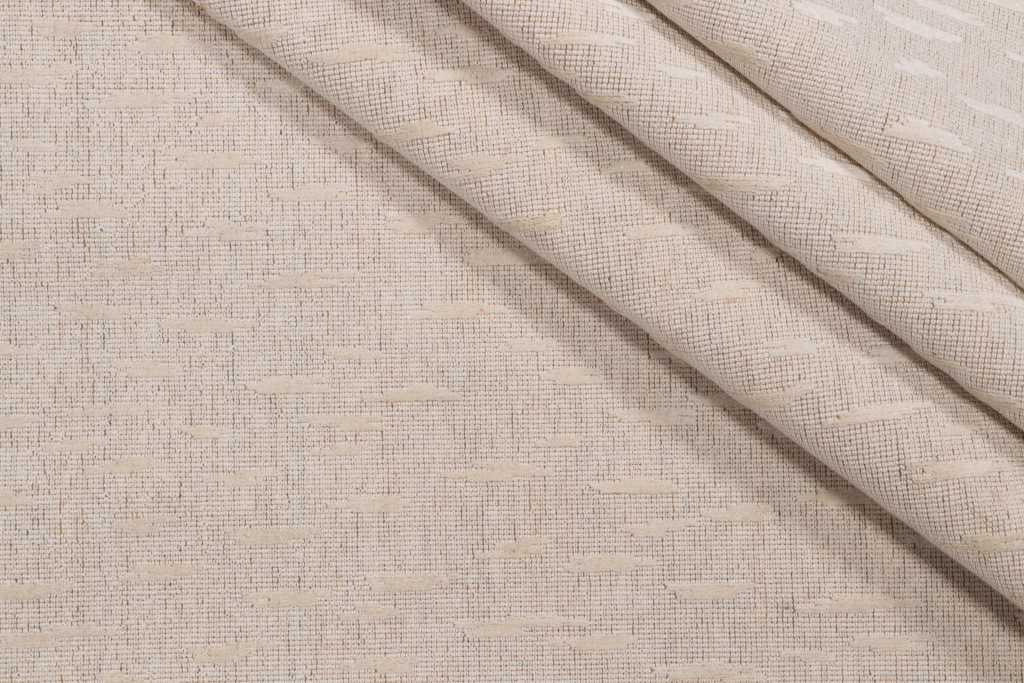 2.75 Yards Scalamandre Khan Grois Point Velvet Upholstery Fabric in Beige