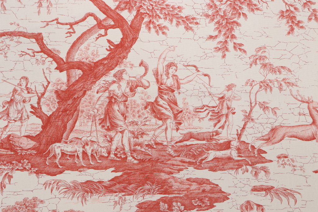 1.38 Yards Scalamandre Arthemis Toile Printed Cotton Drapery Fabric in ...