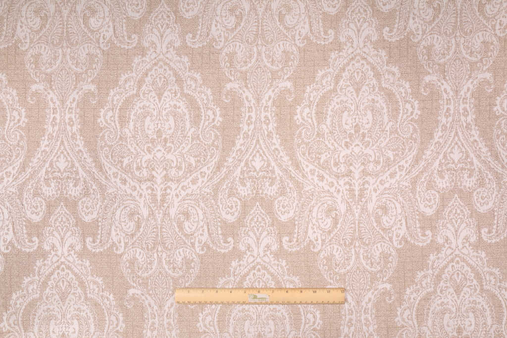Damask Upholstery Fabric in Natural