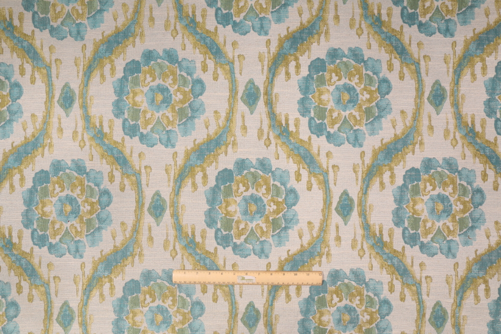 4 Yards Tapestry Upholstery Fabric in Blue