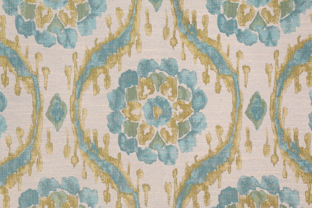 4 Yards Tapestry Upholstery Fabric in Blue