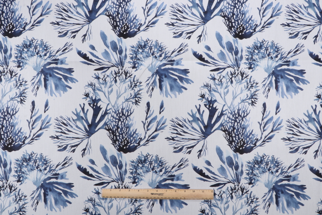Terrasol - Maritime Printed Acrylic Outdoor Fabric in Indigo