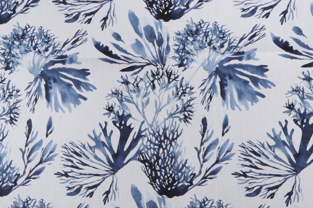 Terrasol - Maritime Printed Acrylic Outdoor Fabric in Indigo